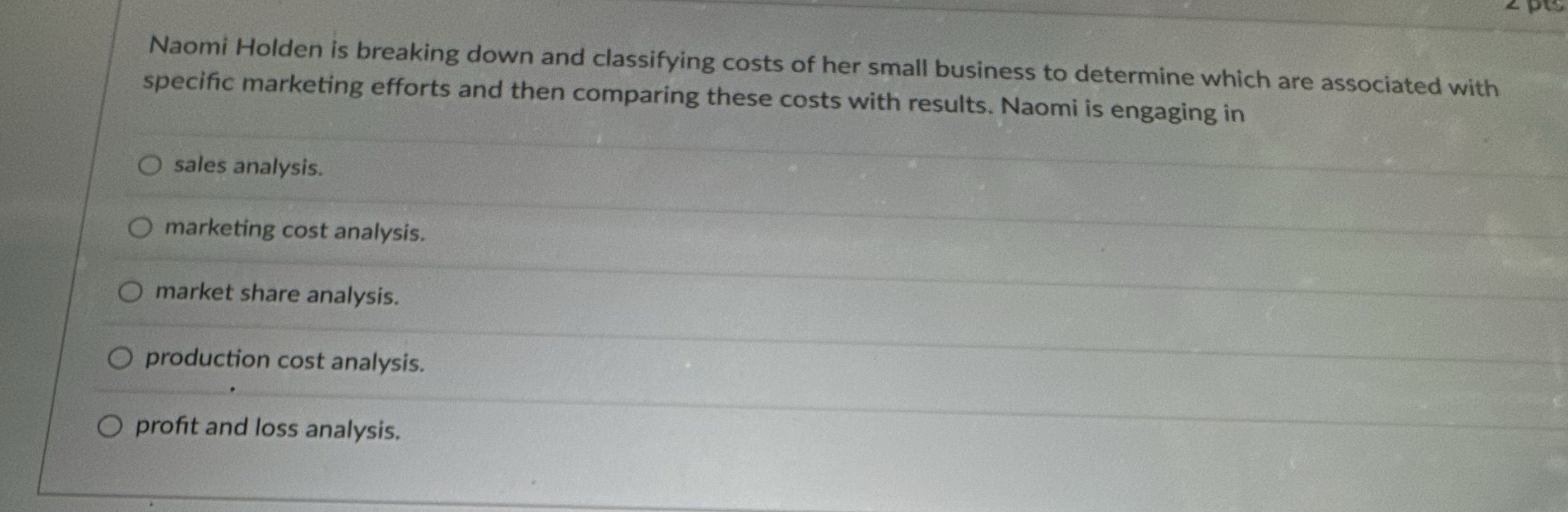 Solved Naomi Holden is breaking down and classifying costs | Chegg.com