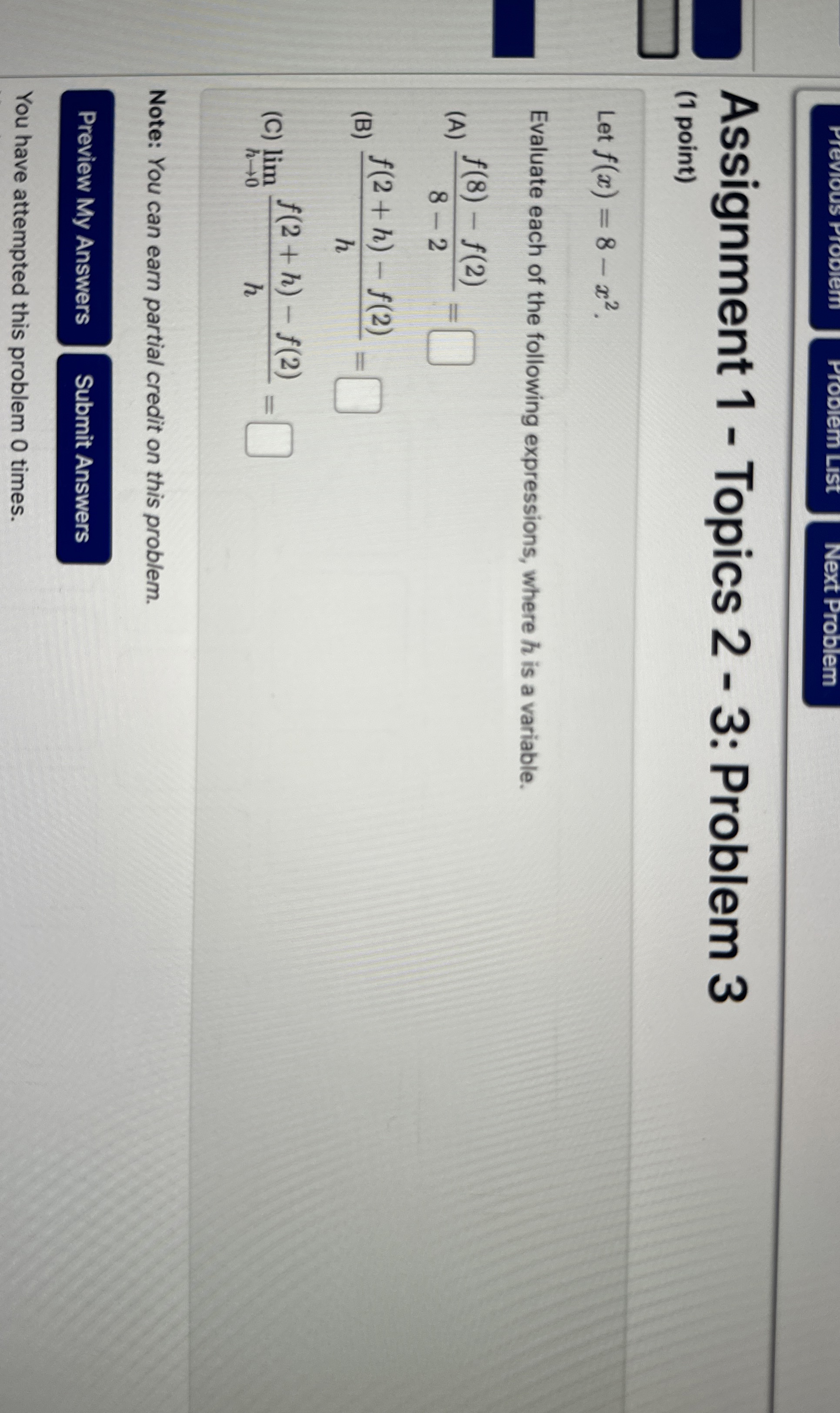 Solved Next ProblemAssignment 1 - ﻿Topics 2 - 3: Problem 3(1 | Chegg.com