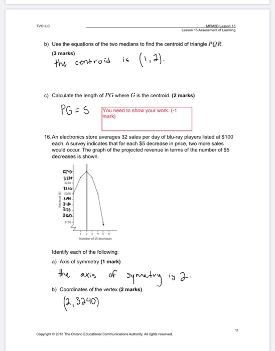Solved TVO ILC MPM2. Lesson 15 Lesson 15 Assessment of | Chegg.com
