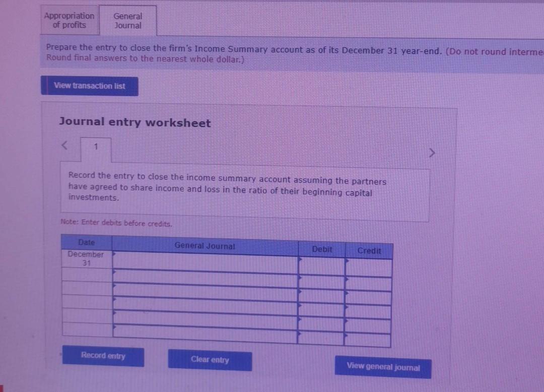 Solved Prepare the entry to close the firm's income Summary | Chegg.com