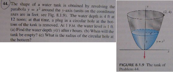 Solved The shape of a water tank is obtained by revolving | Chegg.com