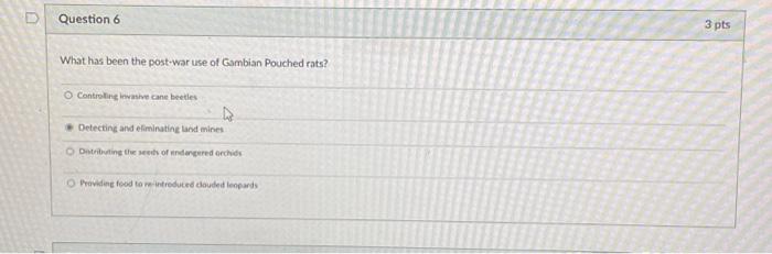 Solved Question 6 3pts What has been the post-war use of | Chegg.com