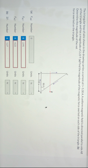 The triangular loop of wire shown in the drawing | Chegg.com