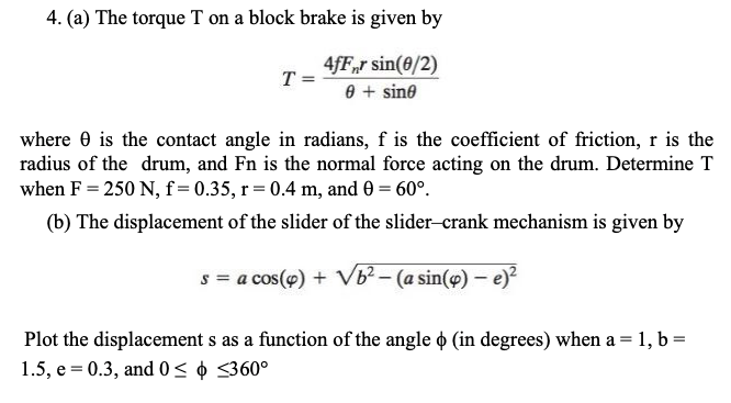 Solved Using Matlab Solve The Following Where θ ﻿is The 8301