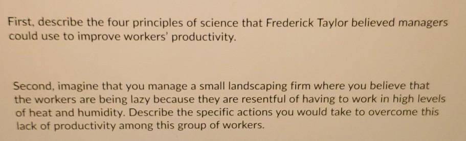 Solved First, describe the four principles of science that | Chegg.com