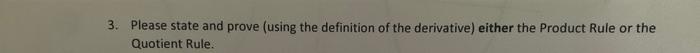 Solved 3. Please state and prove (using the definition of | Chegg.com
