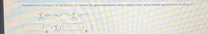 Solved Proceed as in Example 3 in Section 6,1 to rewrite the | Chegg.com