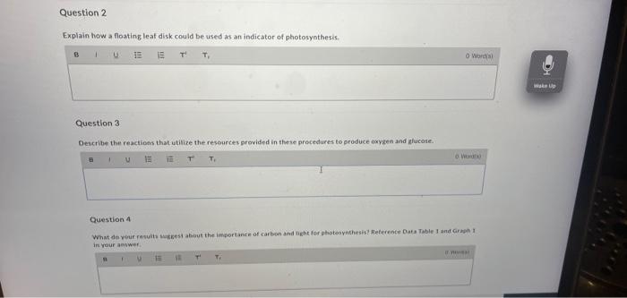 Solved Question 2 Explain how a floating leaf disk could be | Chegg.com
