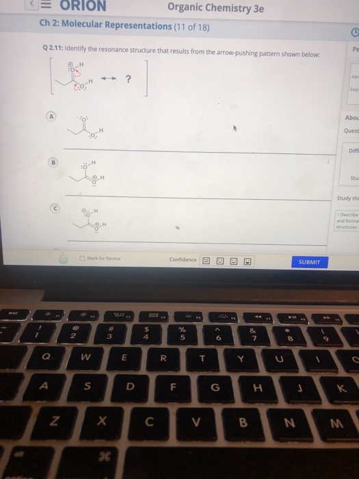 Solved = ORION Organic Chemistry 3e Ch 2: Molecular | Chegg.com