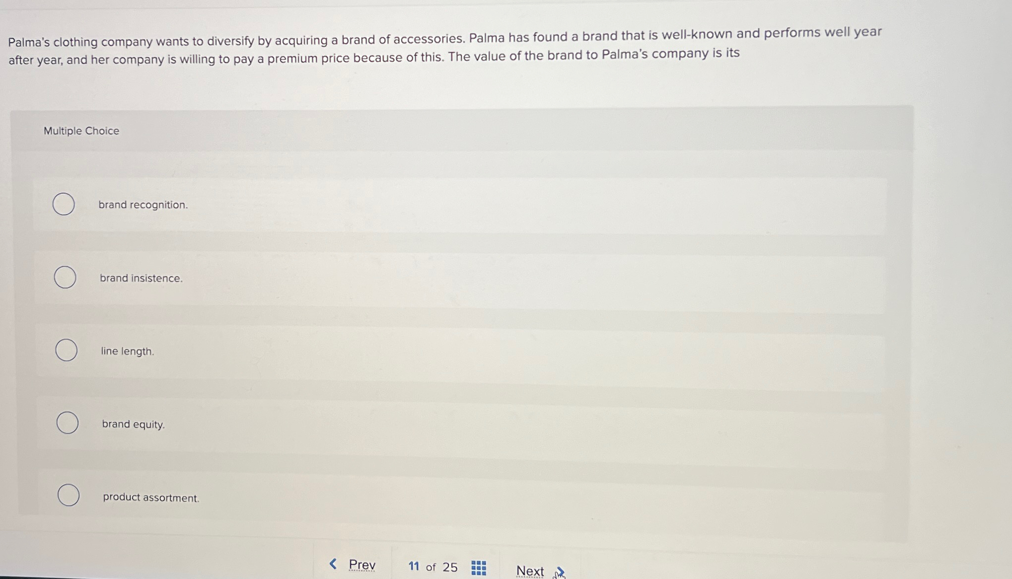 Solved Palma's clothing company wants to diversify by | Chegg.com