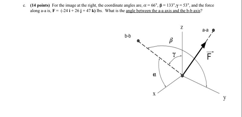Solved c. (14 points) For the image at the right, the | Chegg.com