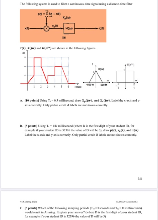 Solved The Following System Is Used To Filter A