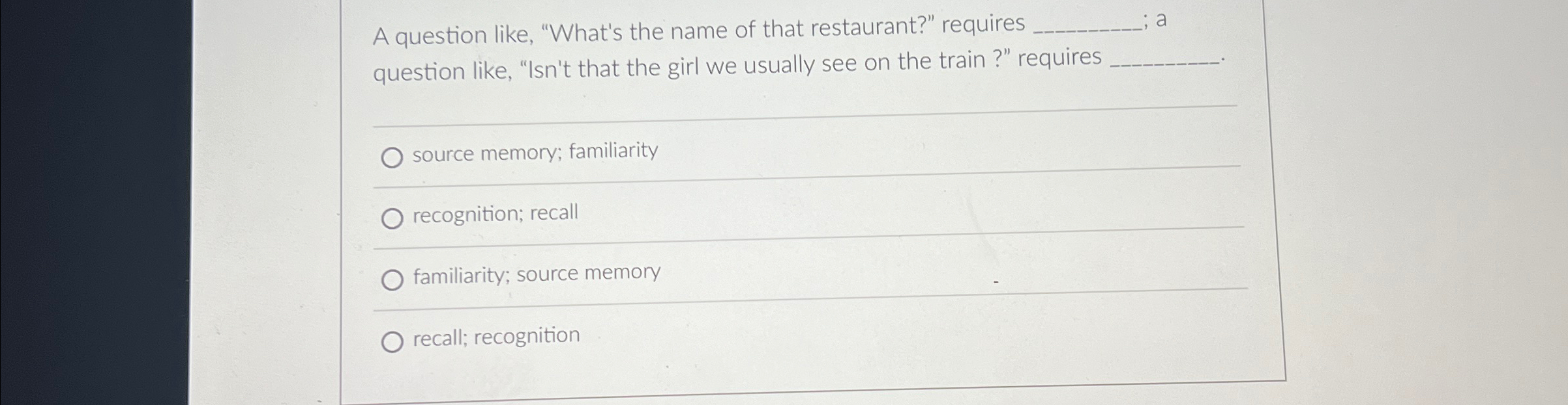 Solved A question like, "What's the name of that | Chegg.com