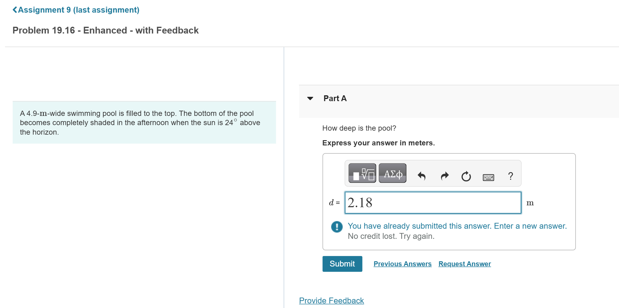 Solved Problem 19.16 - ﻿Enhanced - ﻿with FeedbackA | Chegg.com