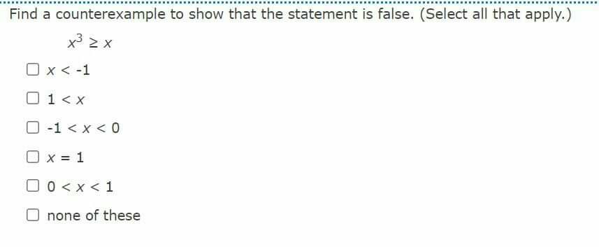 Solved Find a counterexample to show that the statement is | Chegg.com