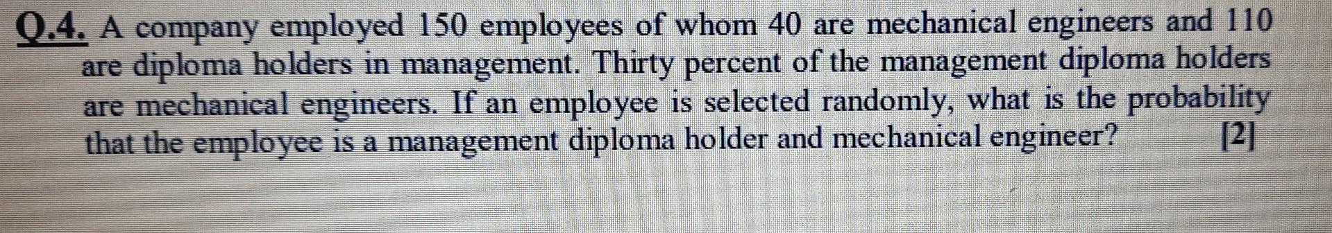 Solved 0 4 A Company Employed 150 Employees Of Whom 40 Are Chegg solved-0-4-a-company-employed-150-employees-of-whom-40-are-chegg