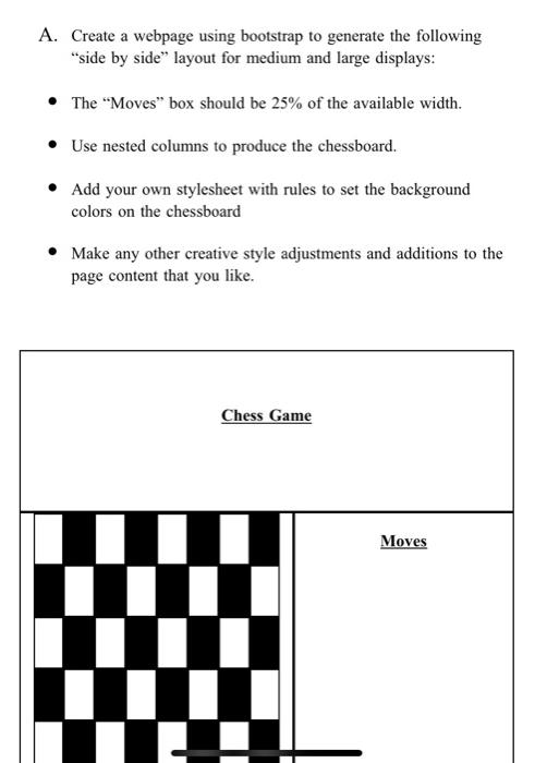 Solved A. Create a webpage using bootstrap to generate the | Chegg.com