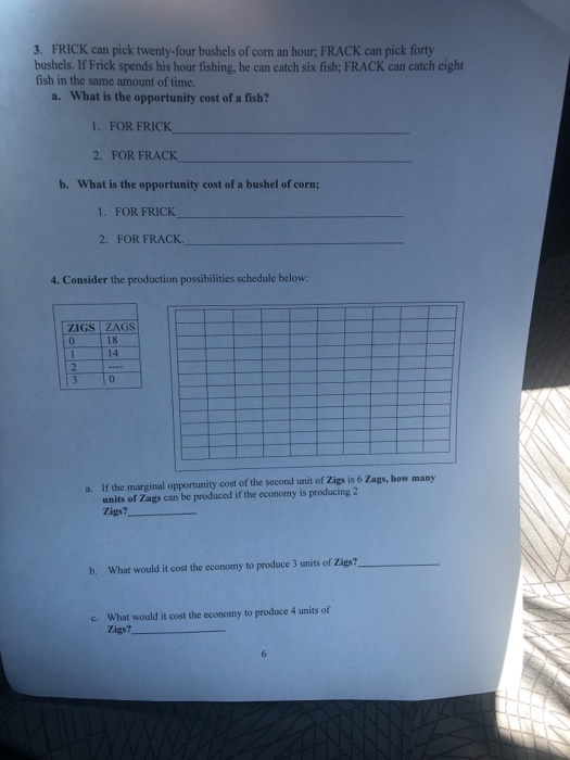 Solved 3. FRICK can pick twenty-four bushels of com an hour; | Chegg.com