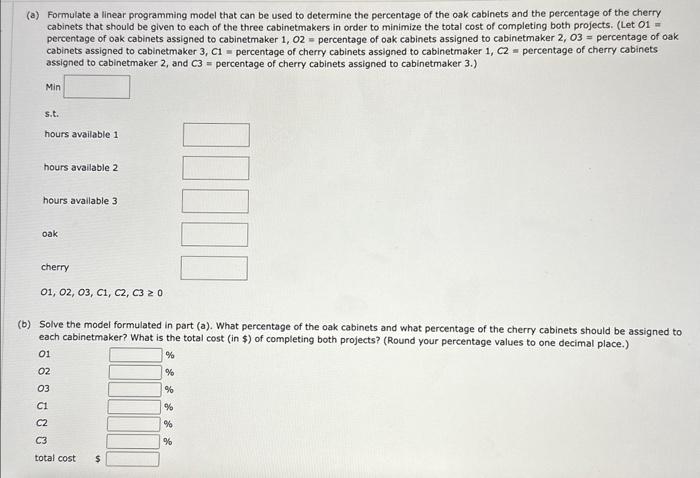 Solved A linear programming computer package is needed. | Chegg.com