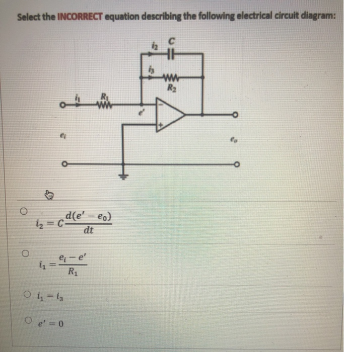 Solved Select the INCORRECT equation describing the | Chegg.com
