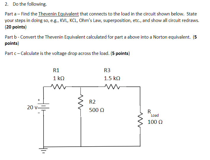 Solved Do the following.Part a - ﻿Find the Thevenin | Chegg.com