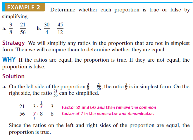 Solved: Determine whether each proportion is true or false by simp ...