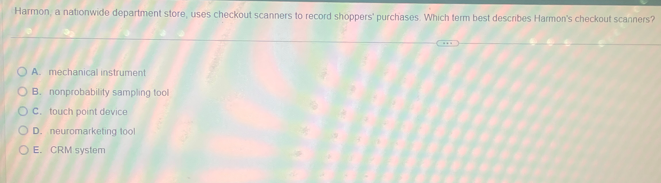 Solved Harmon, a nationwide department store, uses checkout | Chegg.com