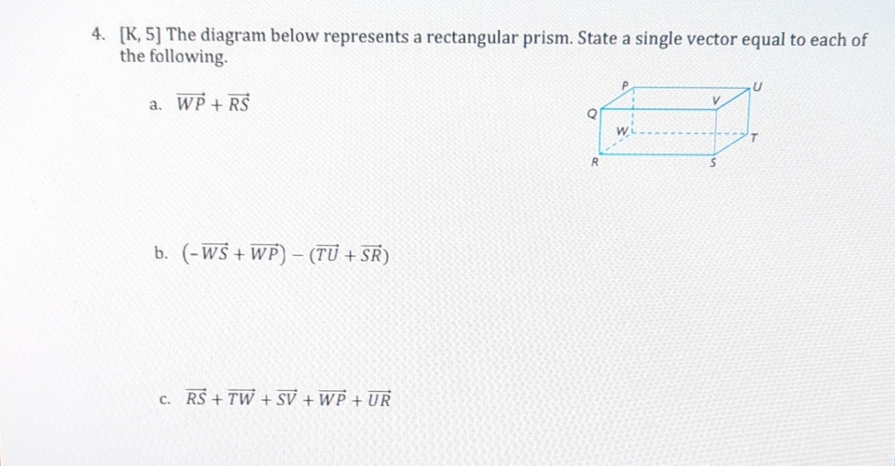 Solved K,5 ﻿The diagram below represents a rectangular | Chegg.com
