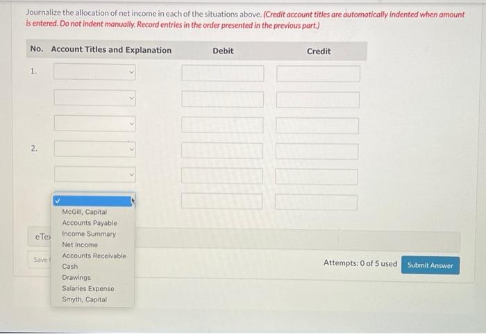 Solved Prepare a schedule showing the distribution of net | Chegg.com