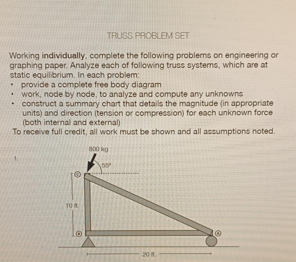 Solved Working individually, complete the following problems | Chegg.com