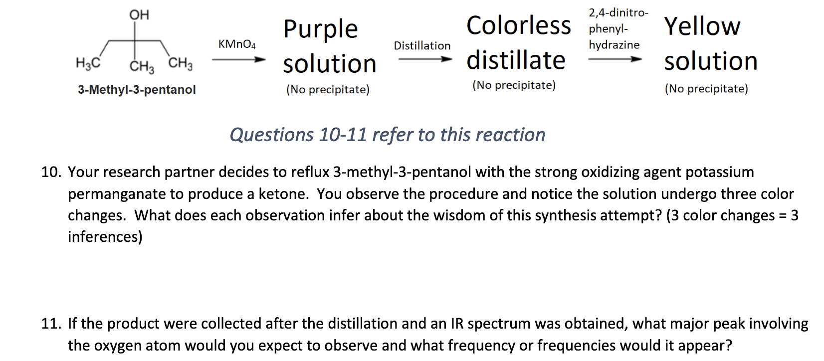 Solved Questions 10-11 ﻿refer to this reaction10. ﻿Your | Chegg.com