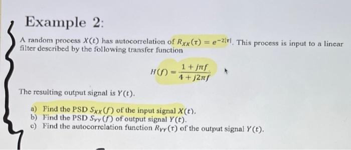 Solved A random process X(t) has autocorrelation of | Chegg.com