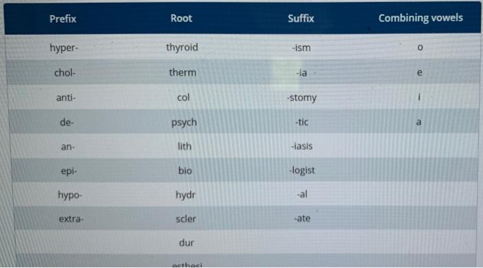 Solved Prefix Root Suffix Combining Vowels Hyper- Thyroid, 44% OFF Solved Prefix Root Suffix Combining Vowels Hyper- Thyroid, 44% OFF