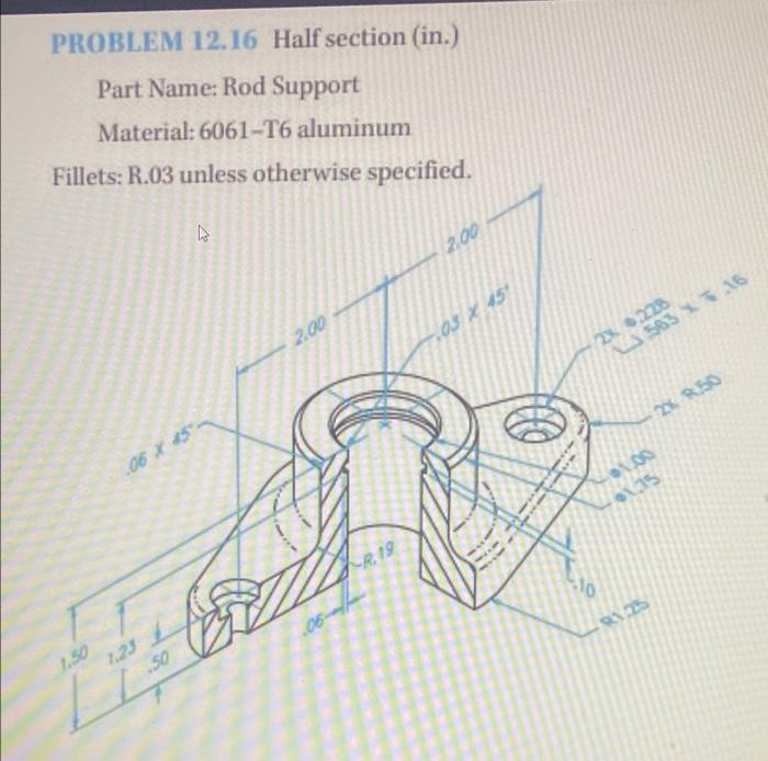 Solved using AutoCAD/Civil3D. draw a top view and half | Chegg.com