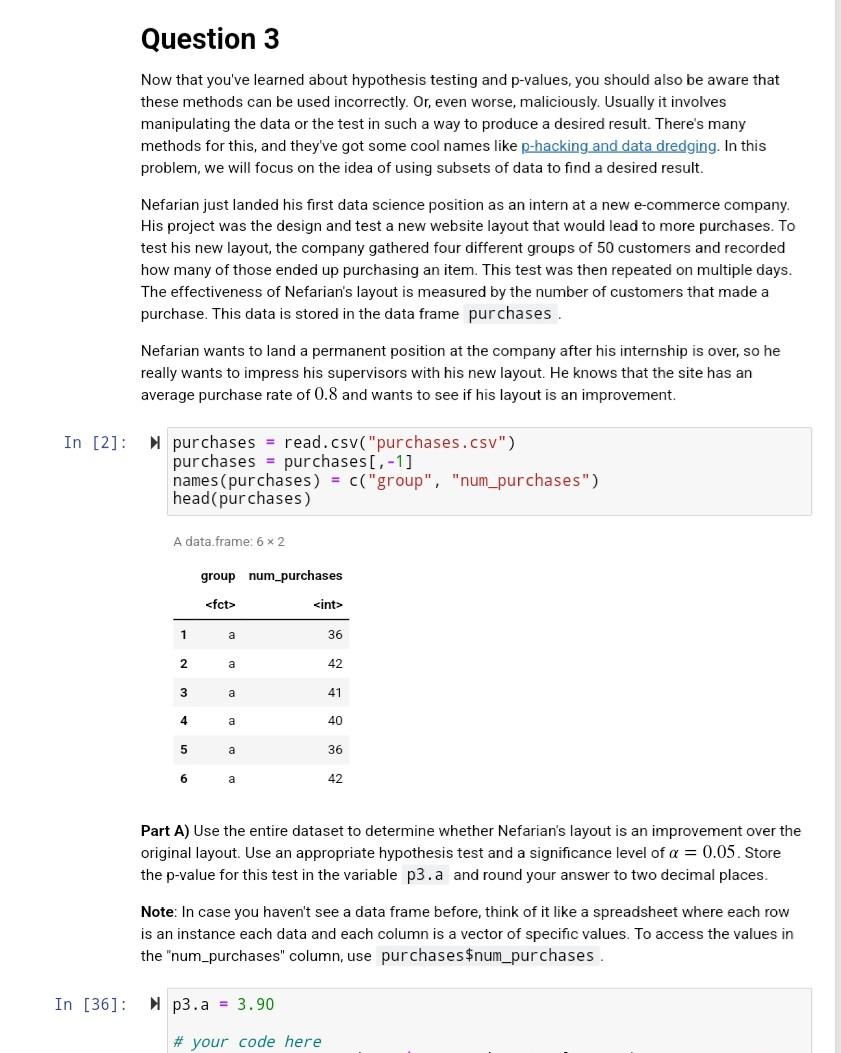 Question 3 Now that you've learned about hypothesis | Chegg.com