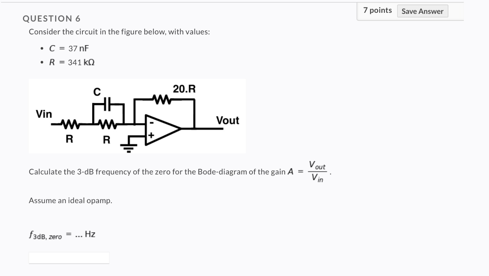 Solved QUESTION 6Consider the circuit in the figure below, | Chegg.com