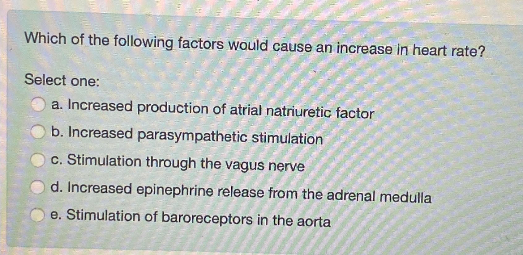 Solved Which of the following factors would cause an | Chegg.com