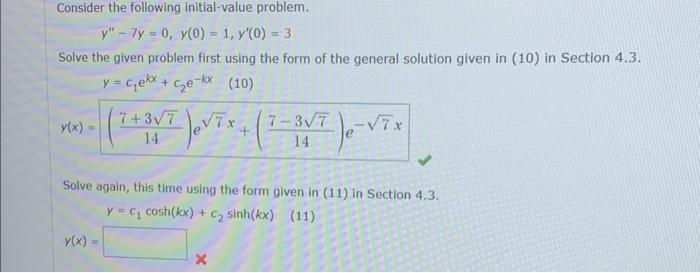 Solved Consider the following initial-value problem. | Chegg.com