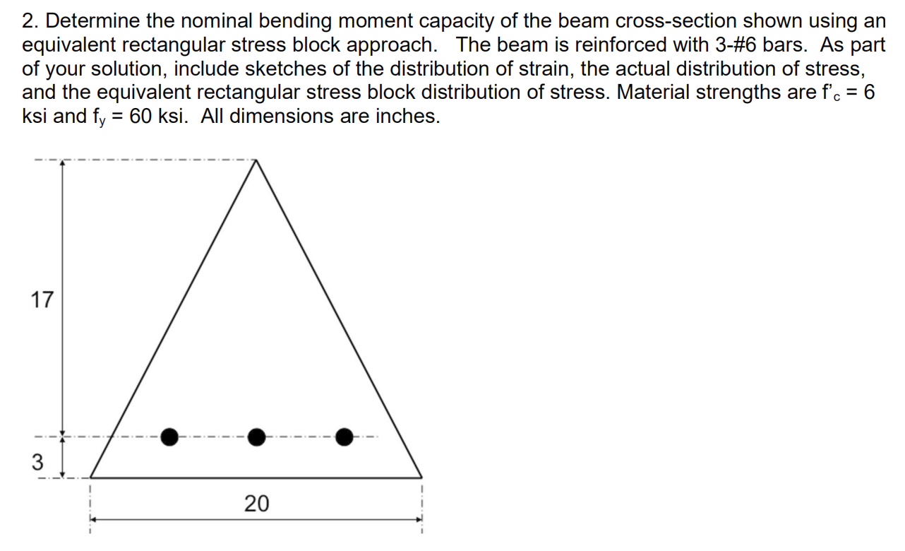 Solved 2. ﻿Determine the nominal bending moment capacity of | Chegg.com