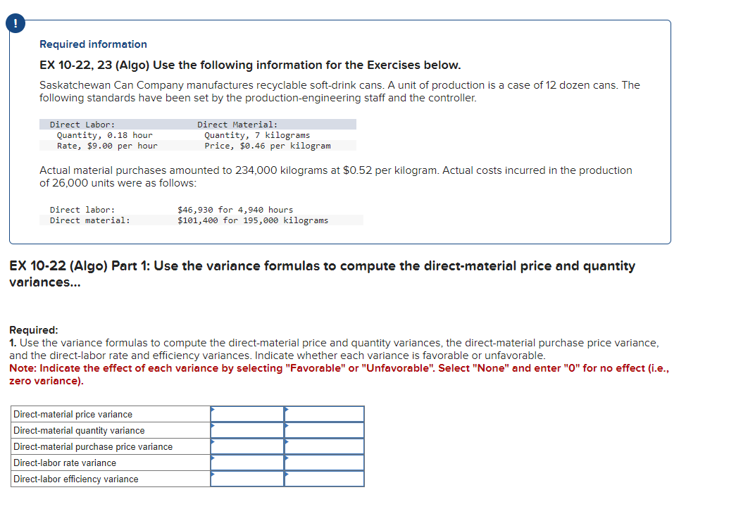 Solved Required informationEX 10-22, 23 (Algo) ﻿Use the | Chegg.com