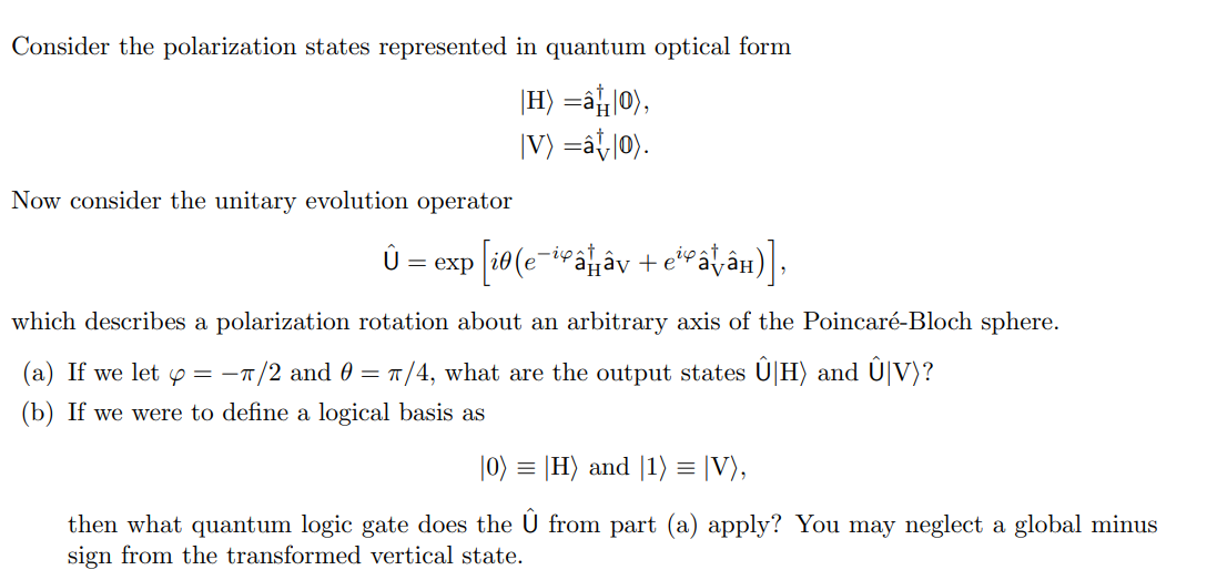 Solved Consider the polarization states represented in | Chegg.com