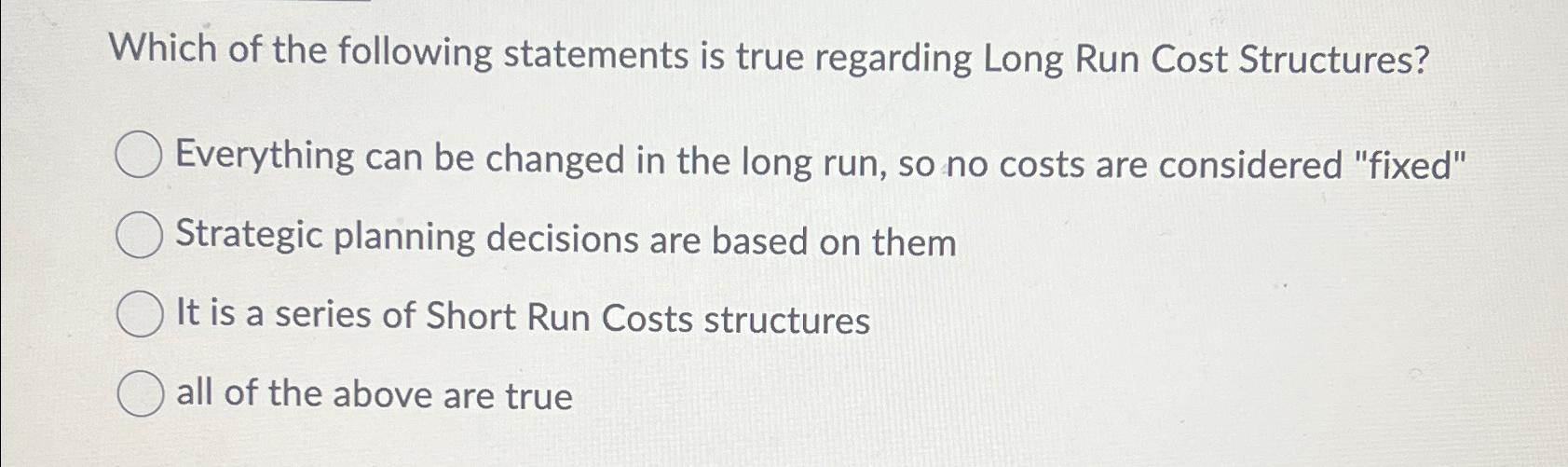 Solved Which of the following statements is true regarding | Chegg.com