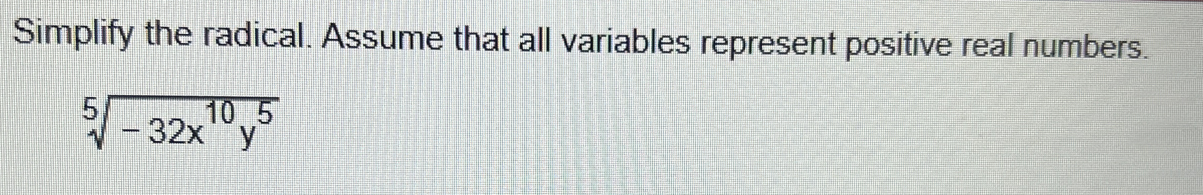 Solved Simplify the radical. Assume that all variables | Chegg.com