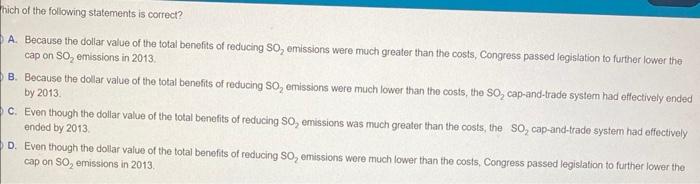 Solved hich of the following statements is correct? A. | Chegg.com