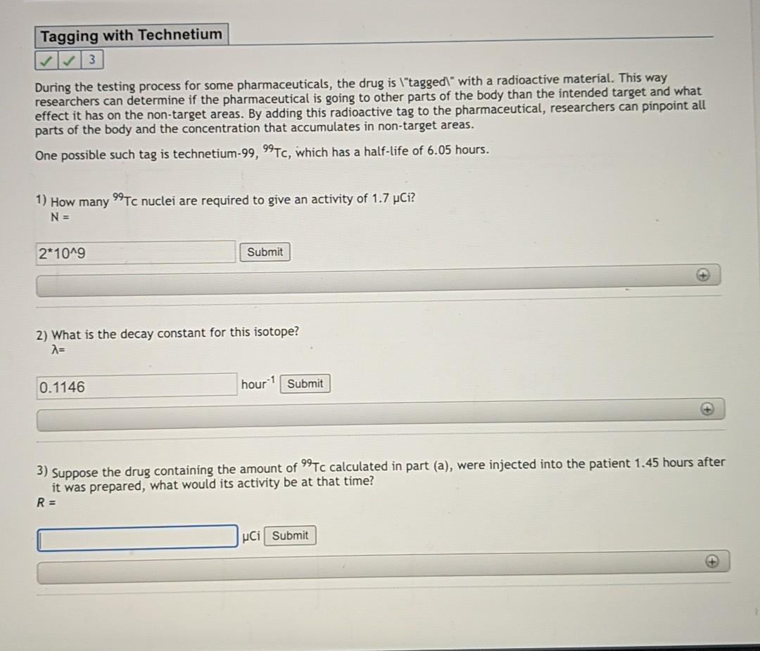 Solved Tagging with Technetium During the testing process | Chegg.com