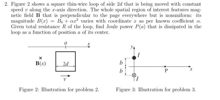 Solved Figure 2 shows a square thin-wire loop of side \\( 2 | Chegg.com