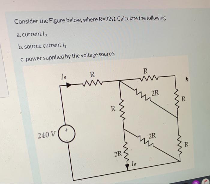 Solved Consider the Figure below, where R=9292. Calculate | Chegg.com