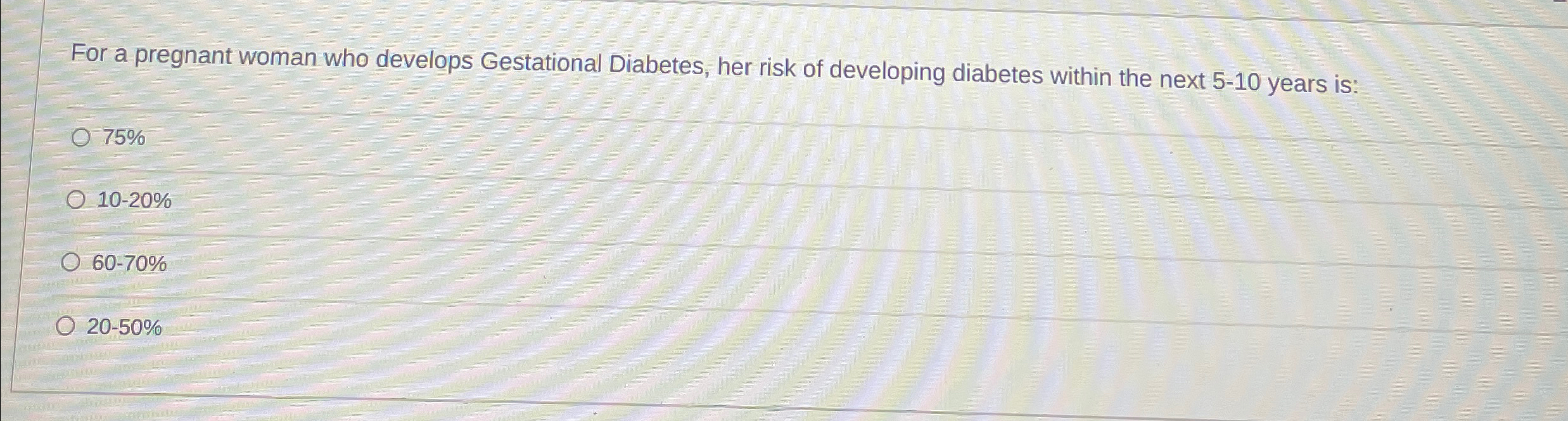 Solved For a pregnant woman who develops Gestational | Chegg.com