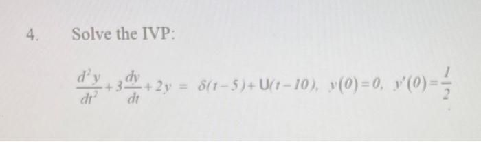 Solved 4. Solve the IVP: | Chegg.com