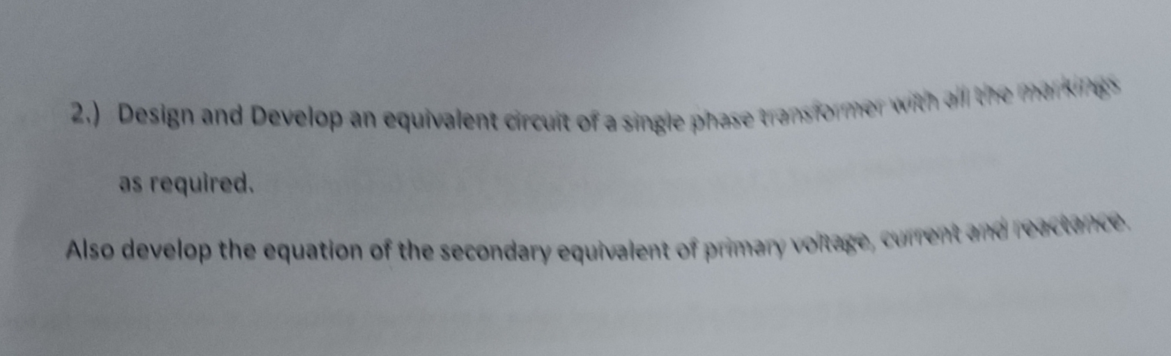 Solved 2.) ﻿Design and Develop an equivalent circuit of a | Chegg.com
